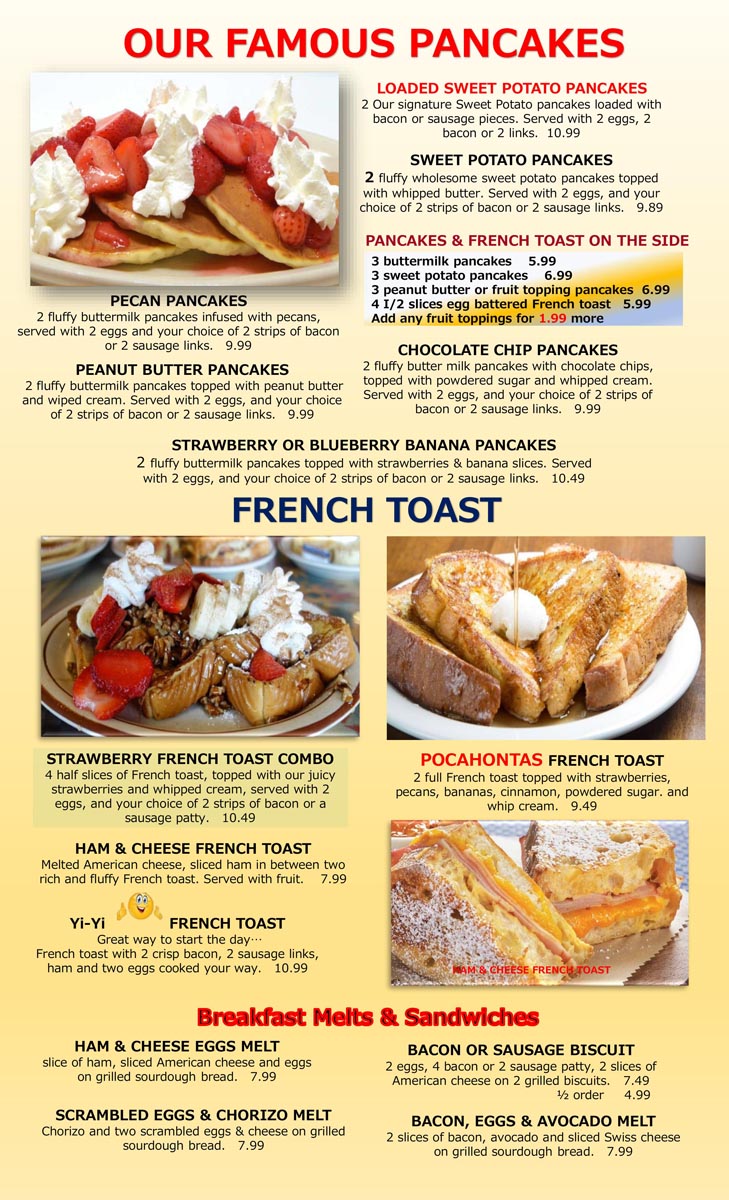 Menu | Lubbock Breakfast House